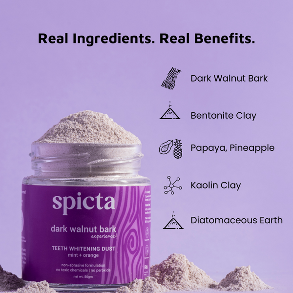 Spicta - Teeth Whitening Powder with Walnut Bark - Best whitening ...